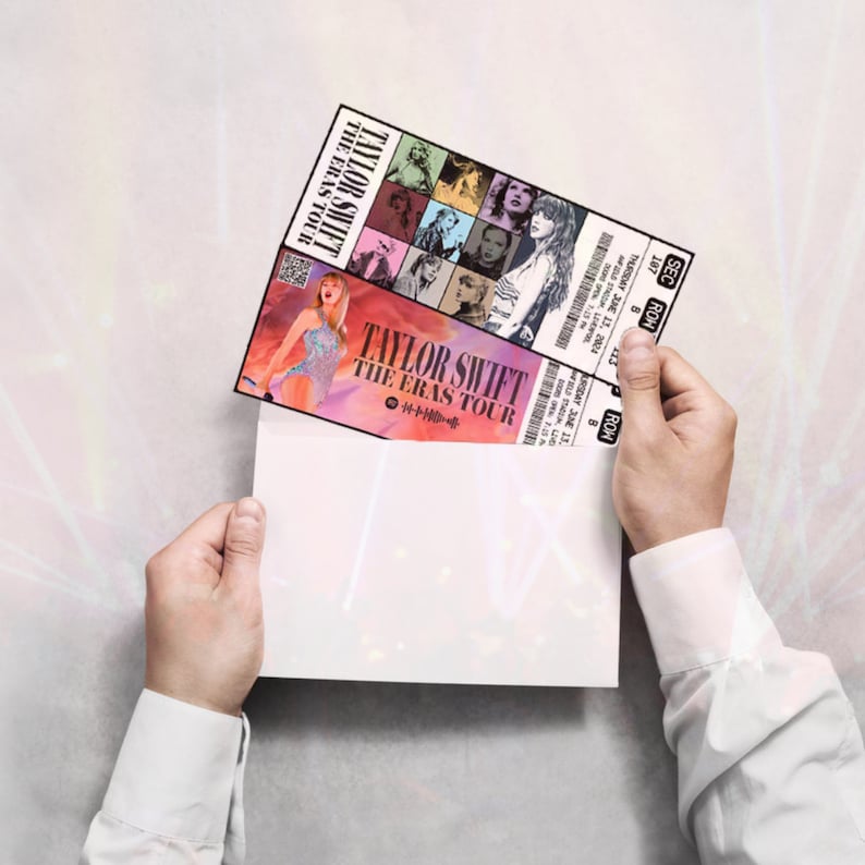 Editable Personalized, Printable Taylor Swift Ticket the Eras Tour 2024 ...
