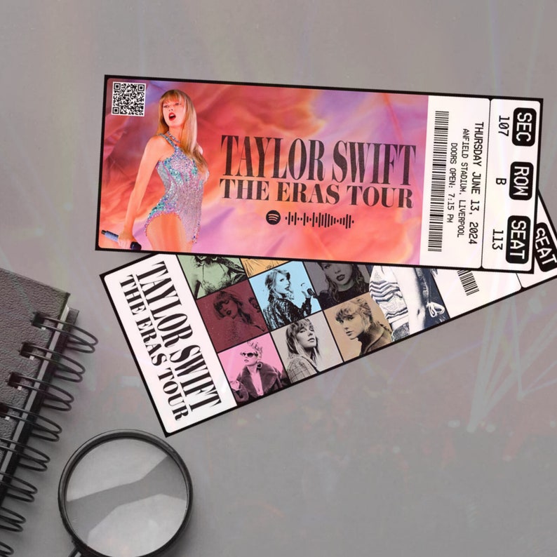 Editable Personalized, Printable Taylor Swift Ticket the Eras Tour 2024 ...