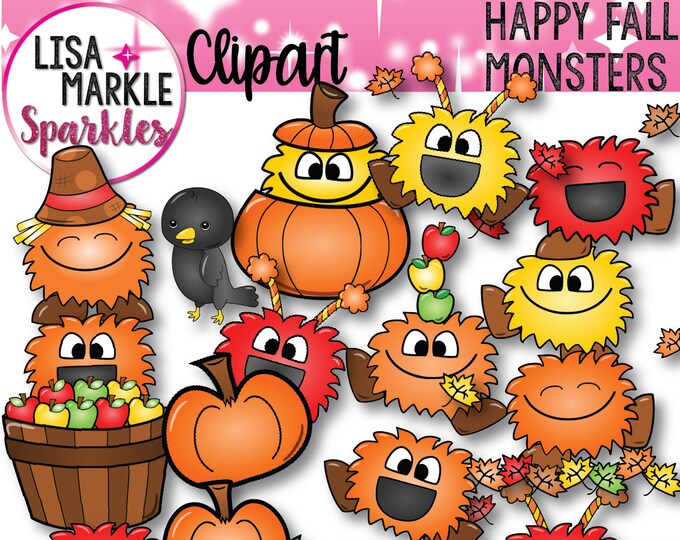 Monster Clipart, Emotion Clipart, Face Clipart, Behavior Clipart, Happy ...