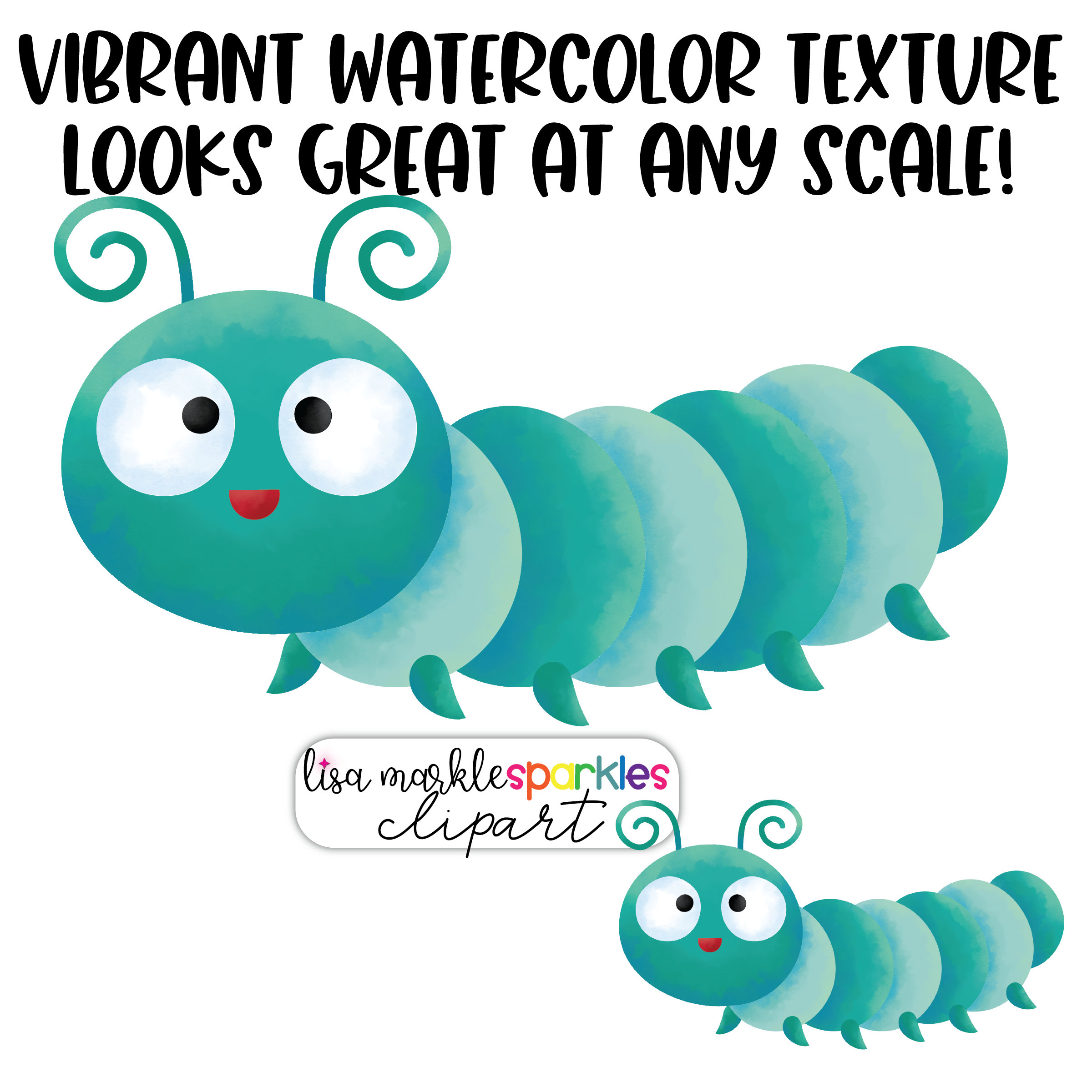 Aquarell Raupe Clipart Regenbogen Raupe Clipart Spring Bug - Etsy.de