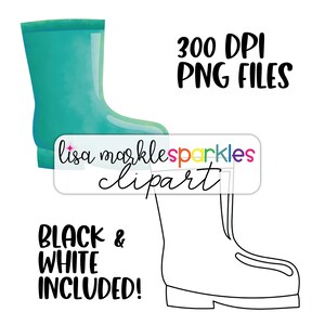 Rain Boot Clipart, Spring Watercolor Rainbow Weather April Rain Clipart ...