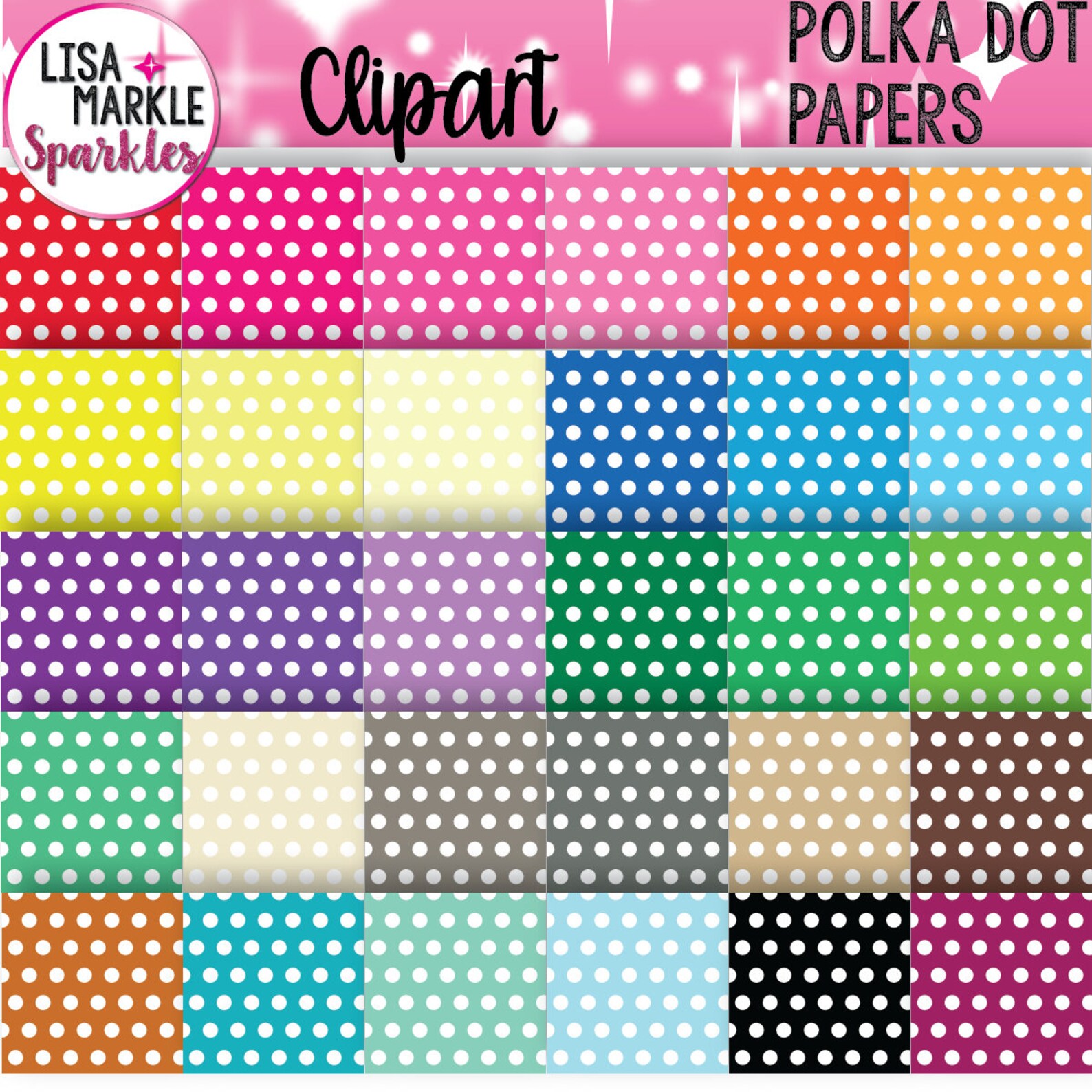 Digital Paper Polka Dot Digital Paper Polka Dot Digital - Etsy
