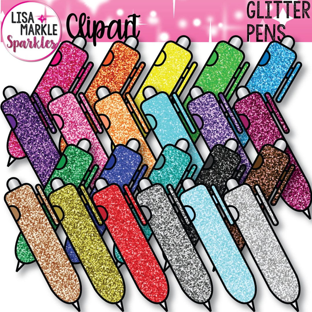 Pen Clipart, Glitter Pen Clipart, Planner Pen Clipart - Etsy
