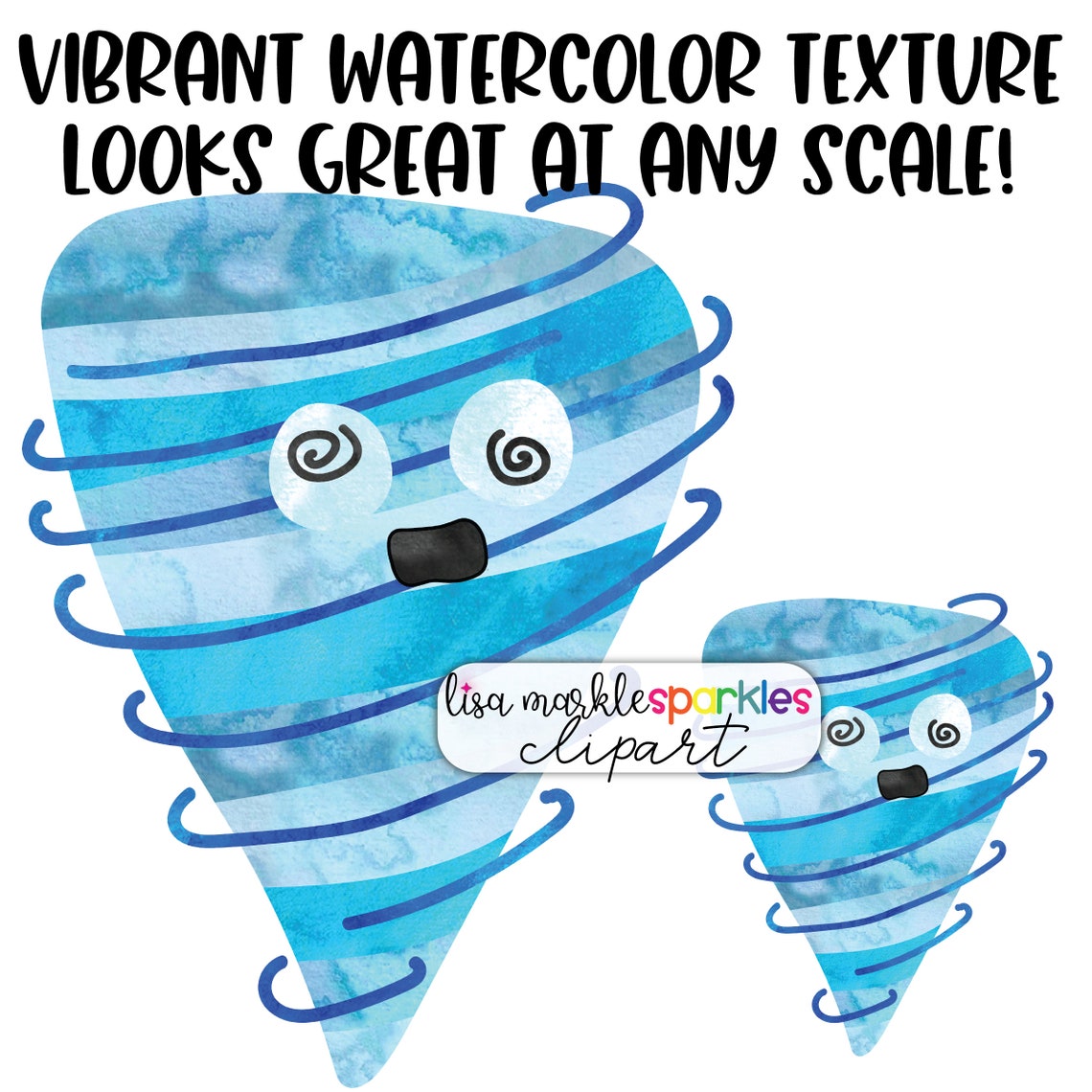 Watercolor Weather Clipart Cloud Rainbow Umbrella Snow - Etsy