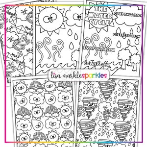 Weather Coloring Pages Sheets Printable PDF - Etsy