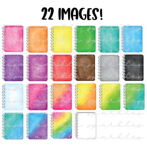 Watercolor Spiral Notebook Clipart Rainbow School College Teacher ...