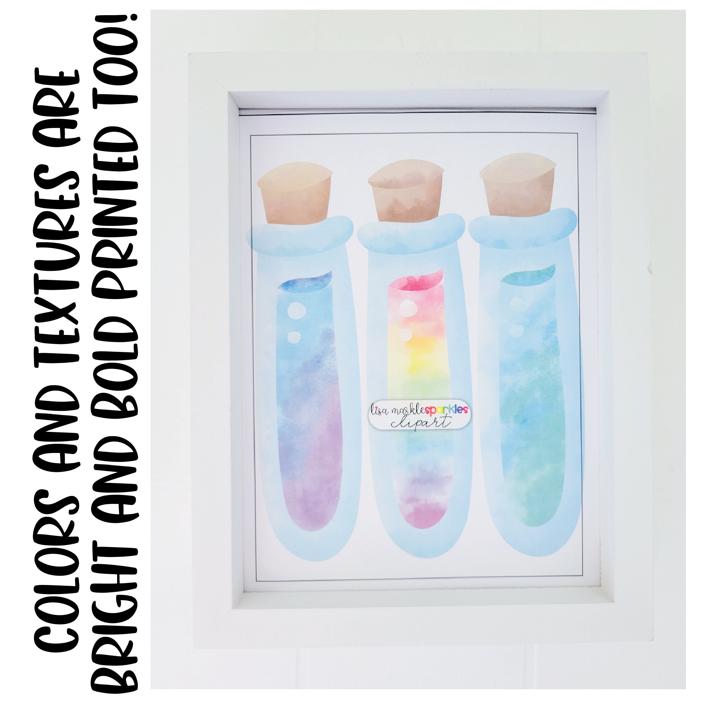 Watercolor Science Beaker Clipart Teacher Chemistry Lab - Etsy