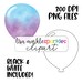 Watercolor Balloon Clipart Rainbow Birthday Party Celebration Clipart ...