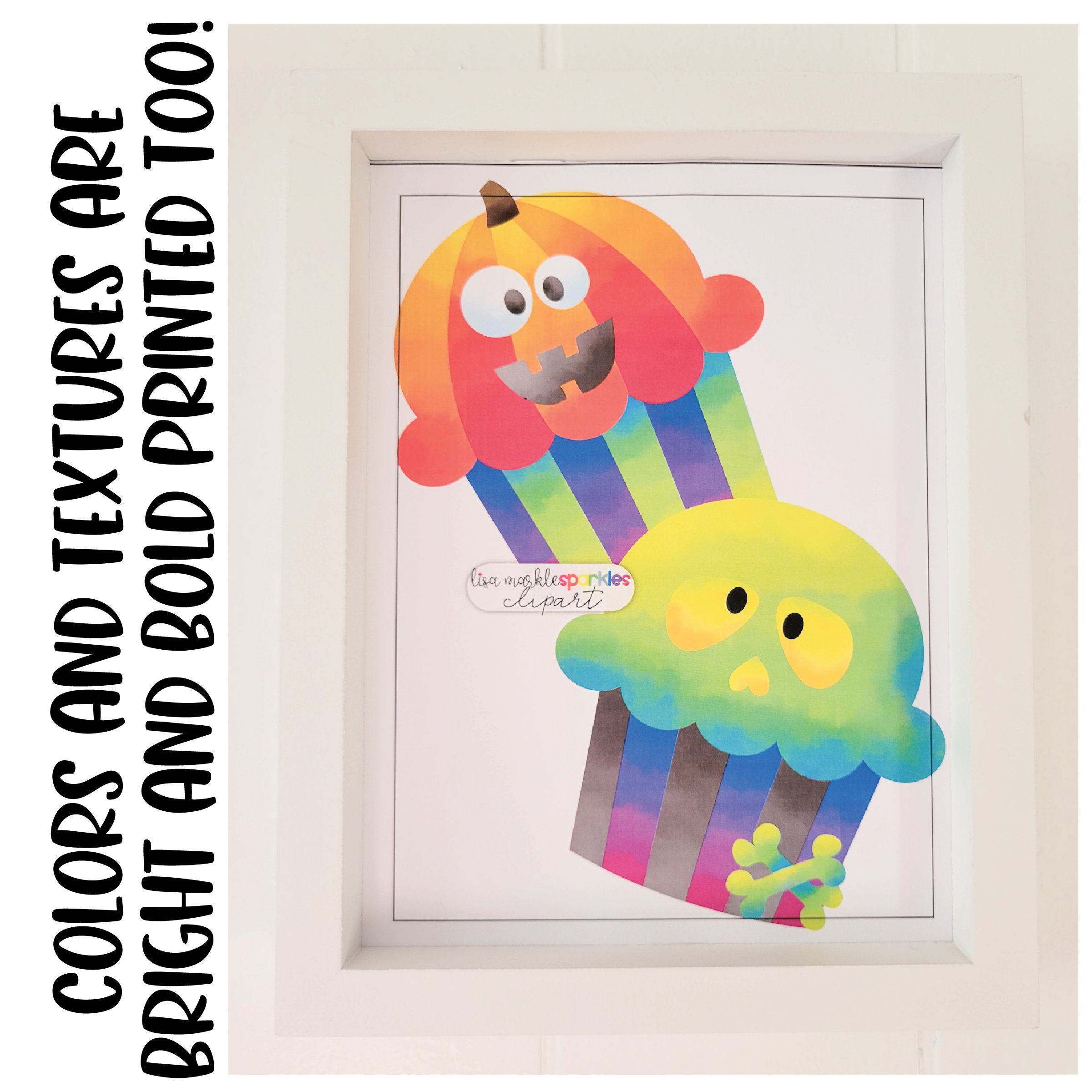 Watercolor Halloween Cupcake Clipart Pumpkin Fall Monster - Etsy