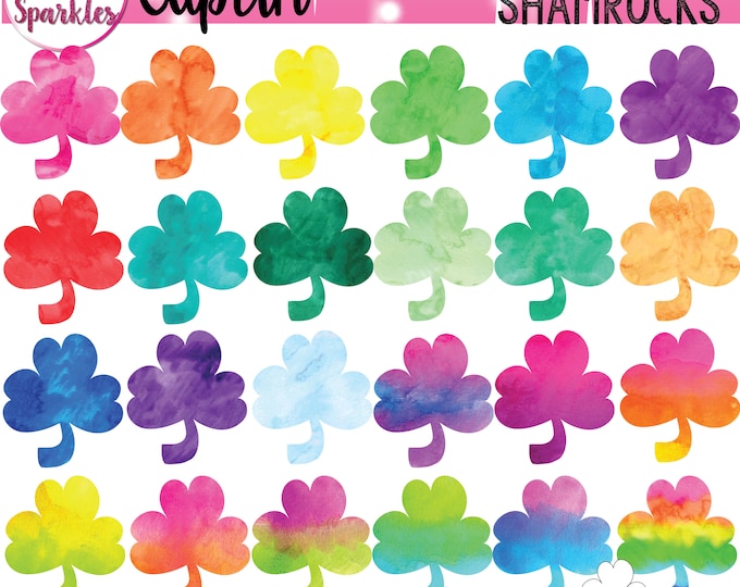 St. Patricks Day Clipart, Watercolor Clipart, PNG, St Patty's Stickers ...