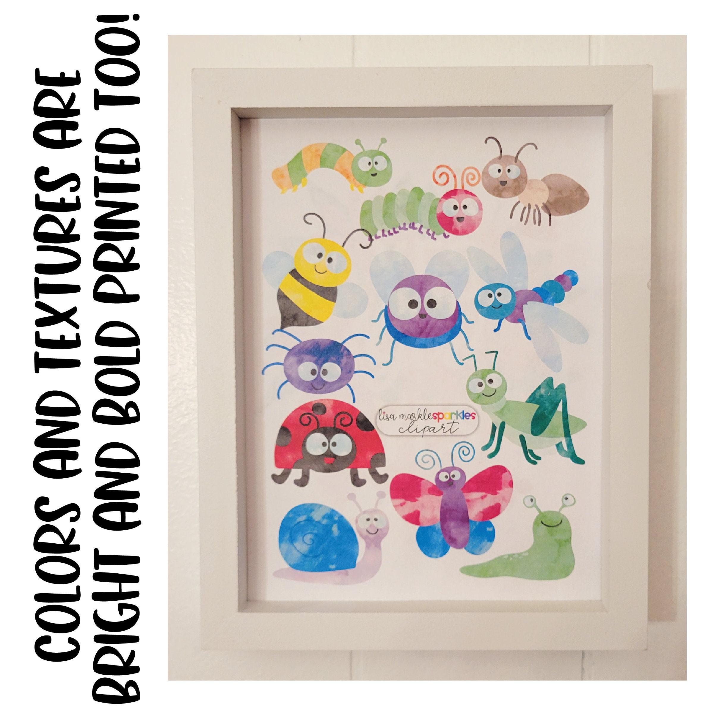 Watercolor Bug Clipart Watercolor Insect Clipart Spring | Etsy