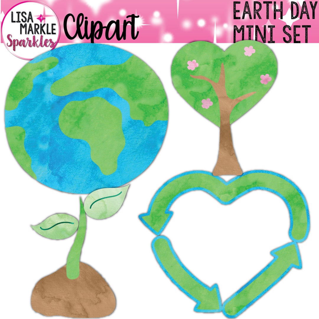 Earth Day Clipart, Spring Clipart, Watercolor Clipart - Etsy