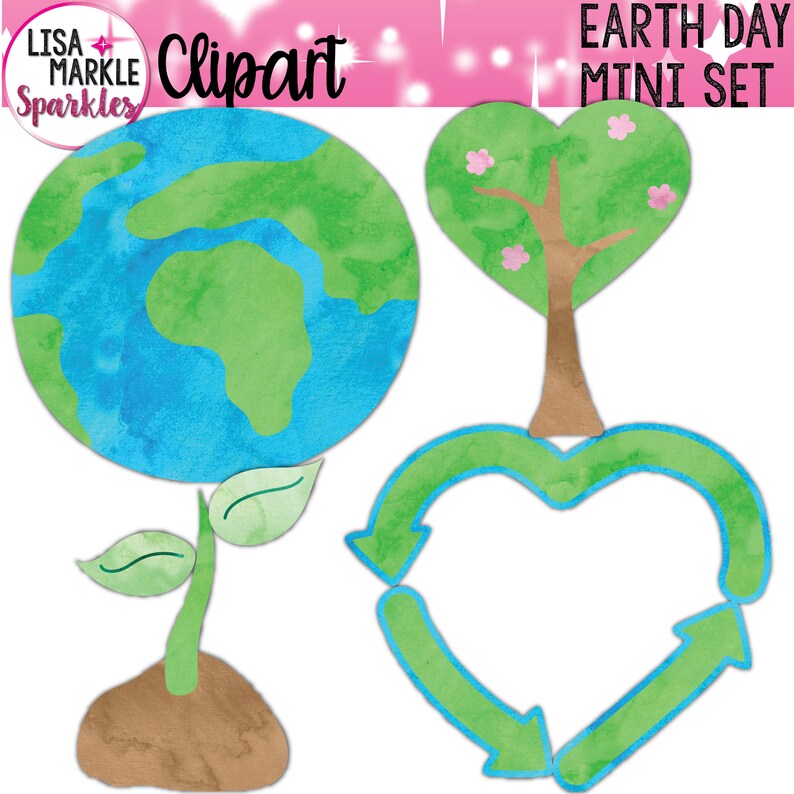 Earth Day Clipart Spring Clipart Watercolor Clipart - Etsy