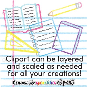 Crayon Doodles Drawing Clipart School Kids Teacher Craft Planner ...
