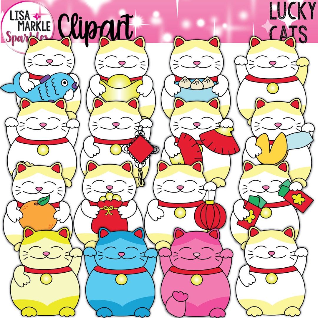 Chinese Lucky Cat Clipart, Cat Clipart, Japanese Lucky Cat Clipart ...