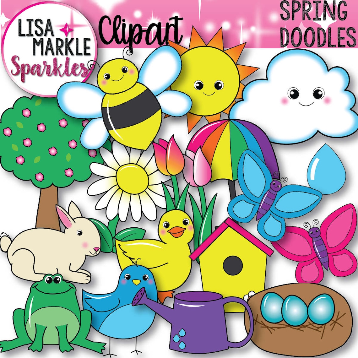Spring Clipart Spring Animals Clipart - Etsy