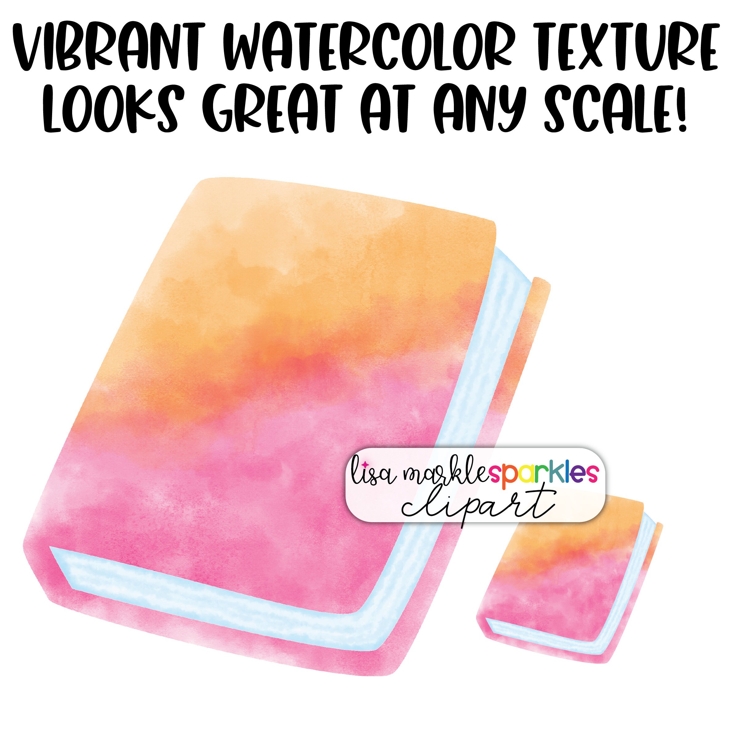 Watercolor Book Clipart School Library Reading Bookshelf Book Worm ...