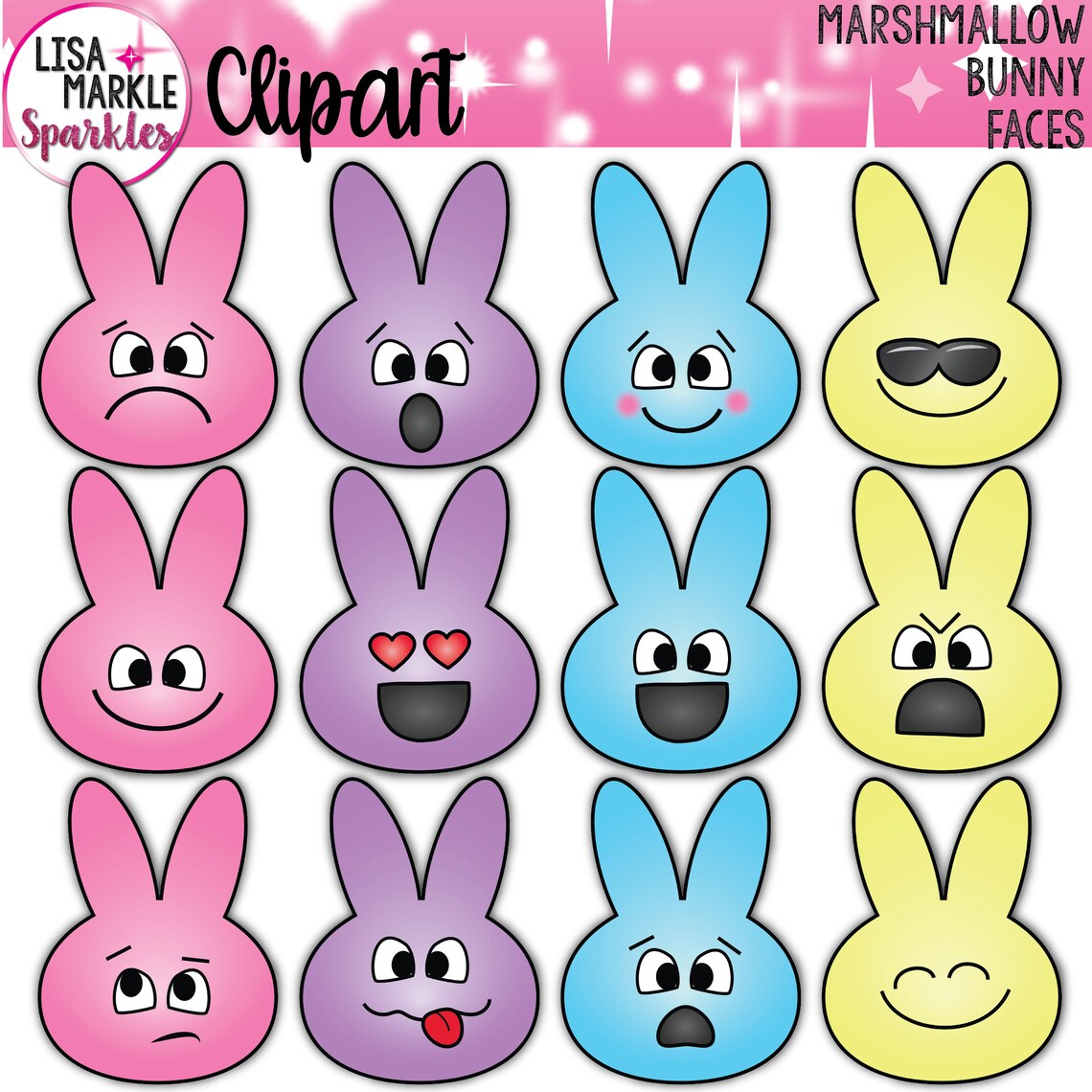 Easter Clipart Bunny Clipart Peeps Clipart Spring Clipart - Etsy