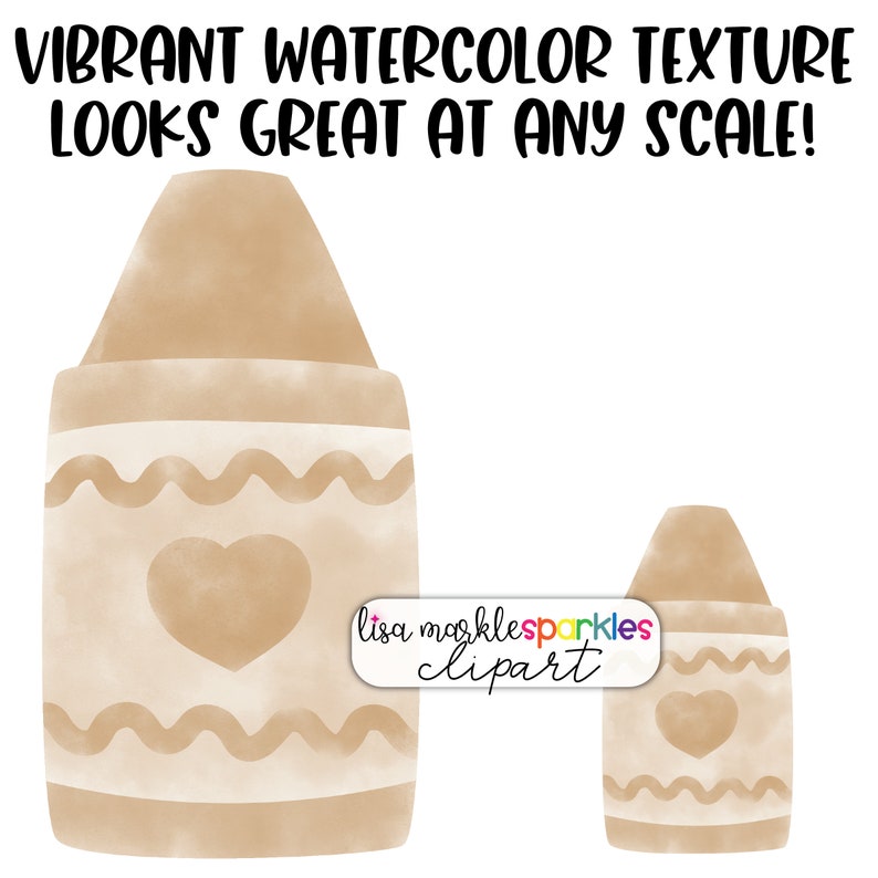 Watercolor Crayon Clipart Skin Tone Color Diverse - Etsy