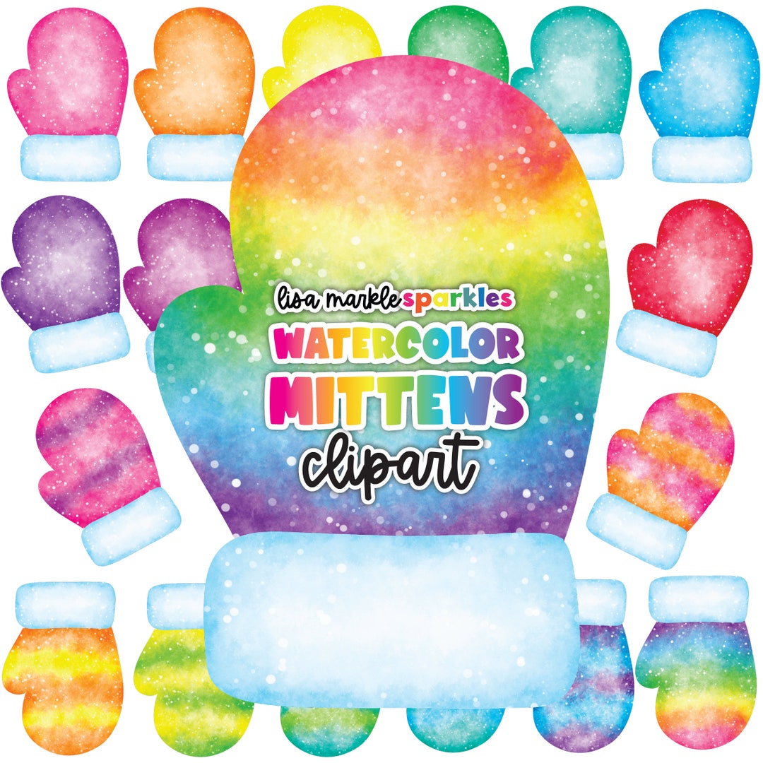Watercolor Winter Mittens Clipart PNG Image Instant Digital Download ...