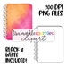 Watercolor Spiral Notebook Clipart Rainbow School College Teacher ...
