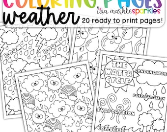Weather Coloring Pages for Kids | Printable Coloring Sheets | Toddler ...