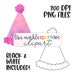 Watercolor Rainbow Birthday Party Hat Clipart Birthday Party ...