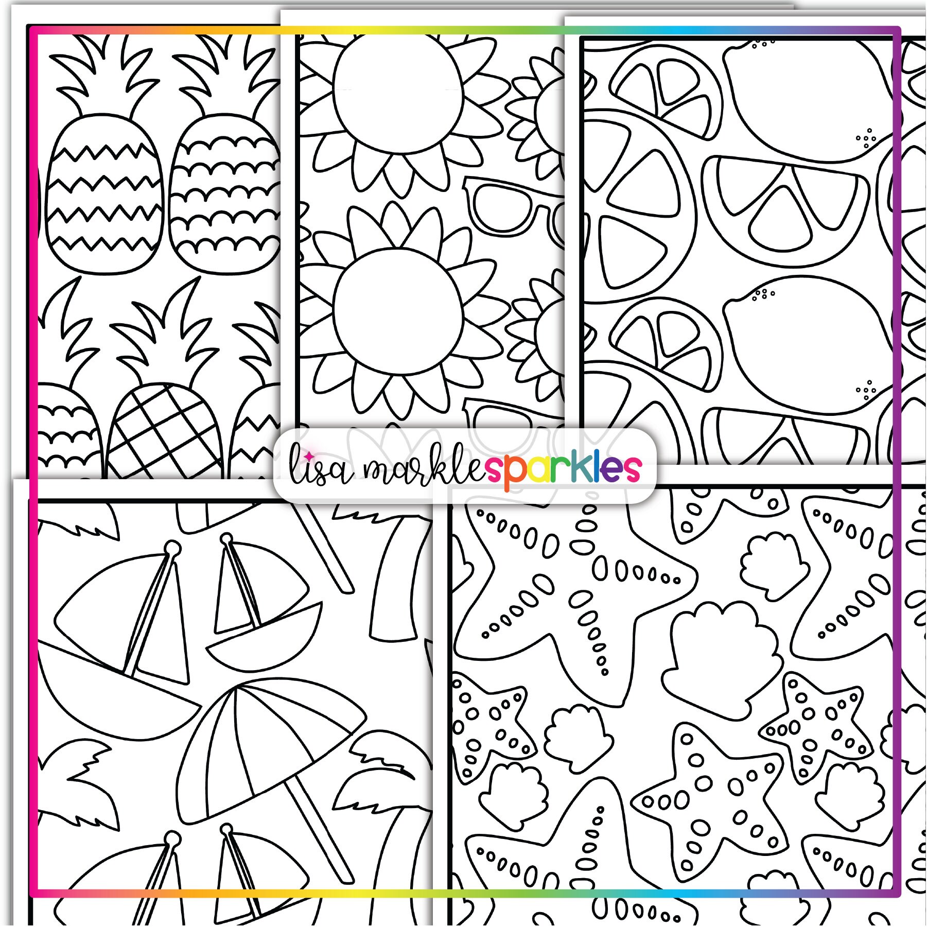 Summer Coloring Pages Printable for Kids Summer Activities - Etsy