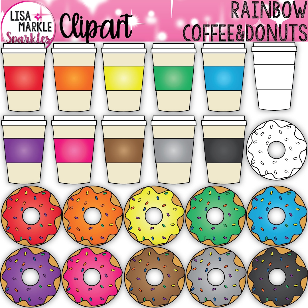 Coffee Clipart, Doughnut Clipart, Donut Clipart, Cafe Clipart, Latte ...