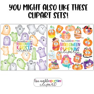 Watercolor Halloween Clipart PNG Images Witch Black Cat Ghost Pumpkin ...