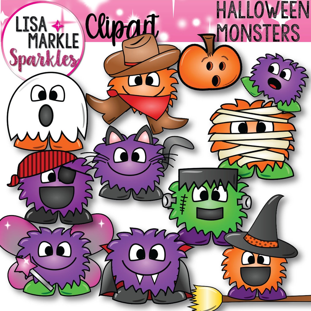 Halloween Clipart, Monster Clipart, Ghost Clipart, Pumpkin Clipart ...