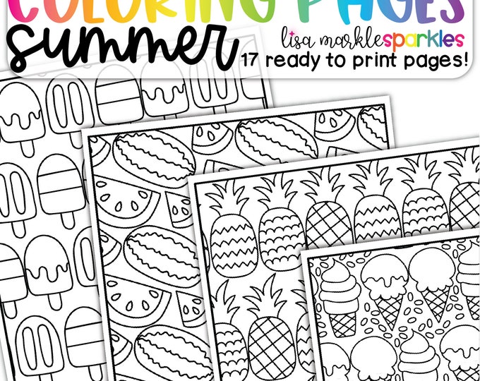 Summer Coloring Pages Printable for Kids, Summer Activities, Summer ...