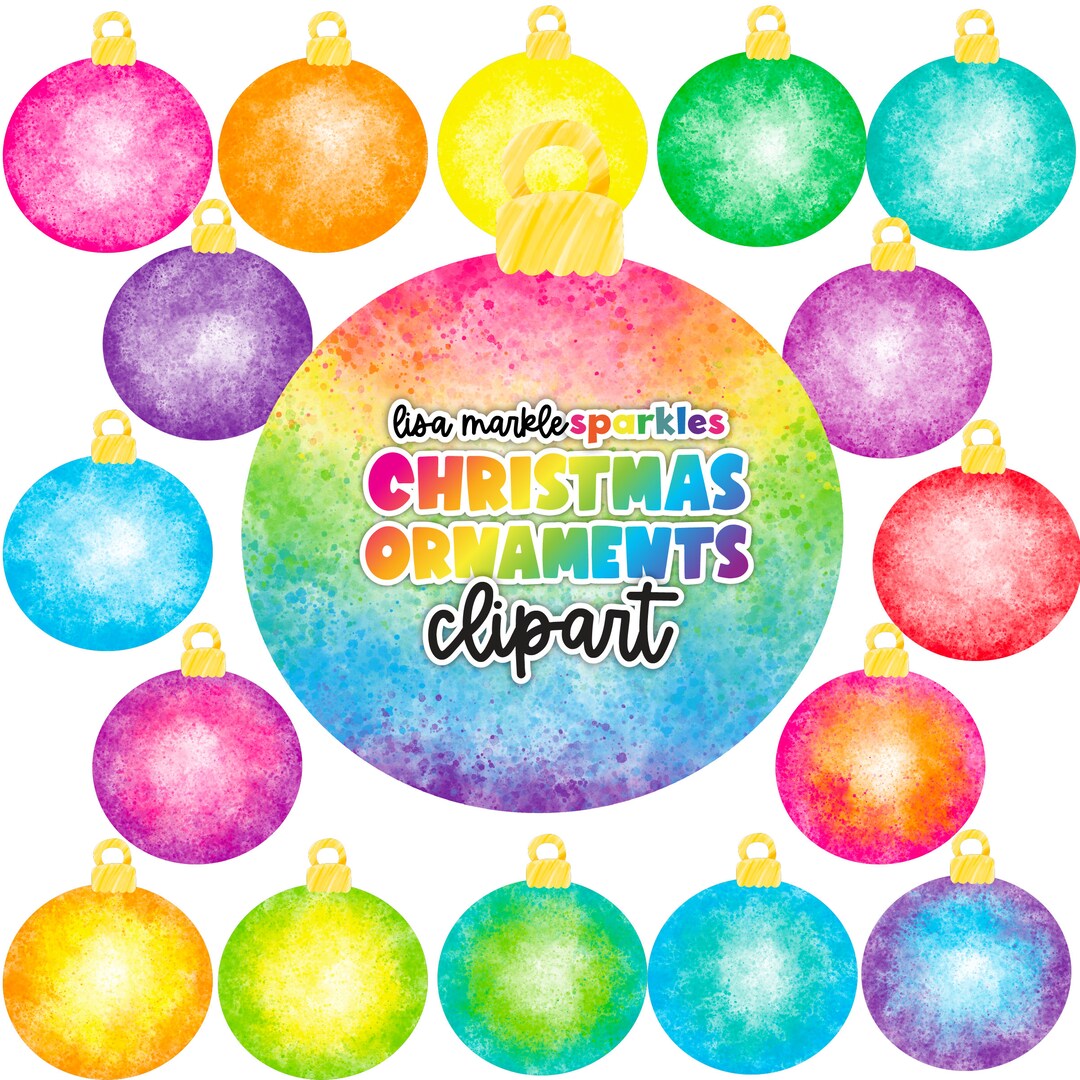 Watercolor Christmas Ornament Clipart PNG Image Holiday Winter Instant ...