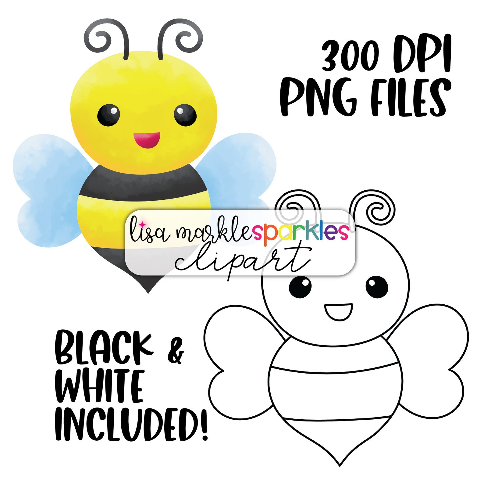 Honey Bumble Bee Clipart Bee Hive Flower Queen Bee Spring - Etsy