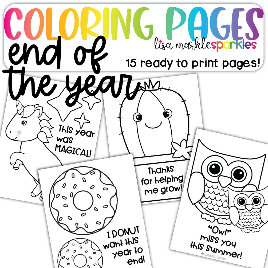 End of School Year Coloring Pages Printable Coloring Sheets - Etsy