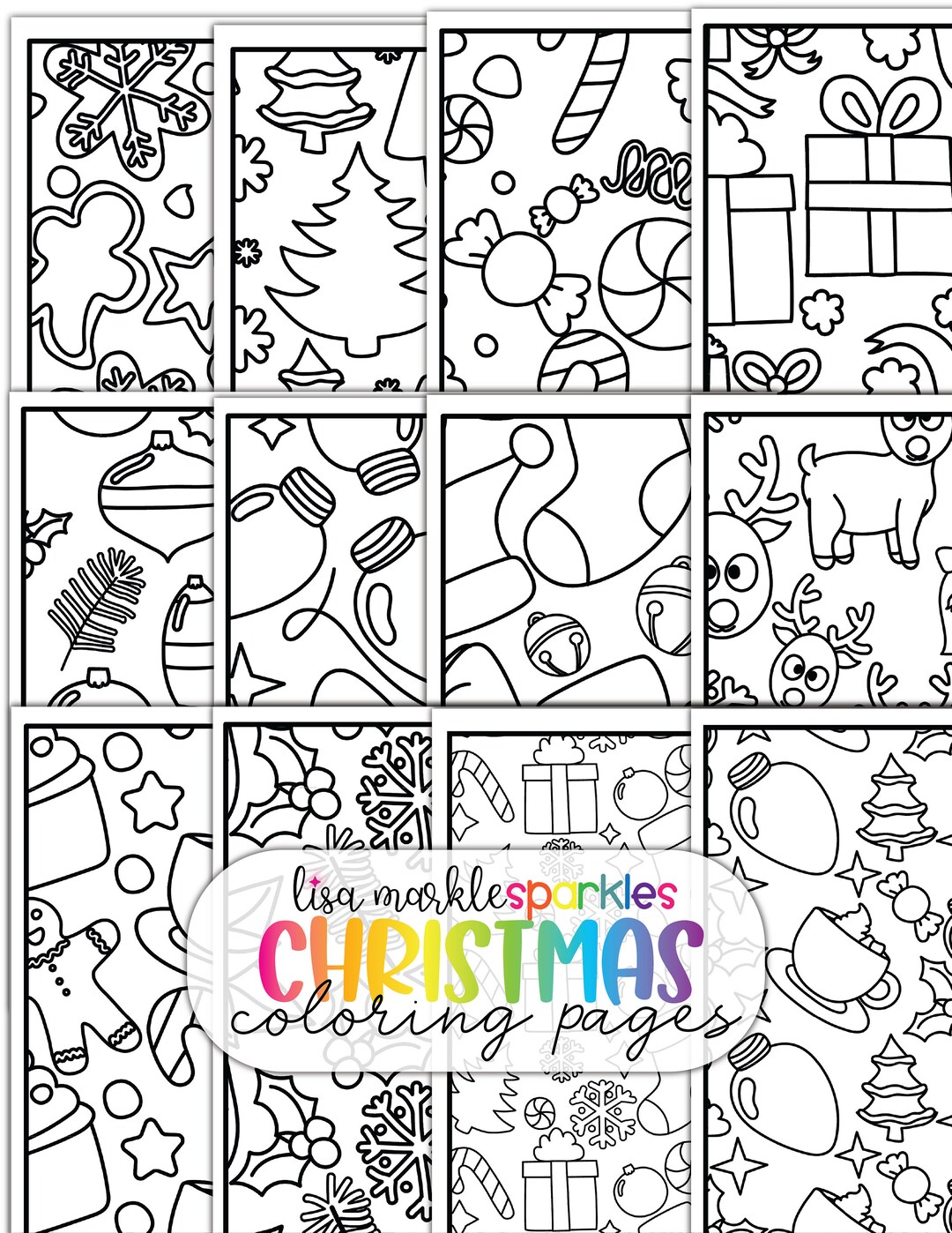 Christmas Coloring Pages, Printable Coloring Pages, Holiday Coloring ...