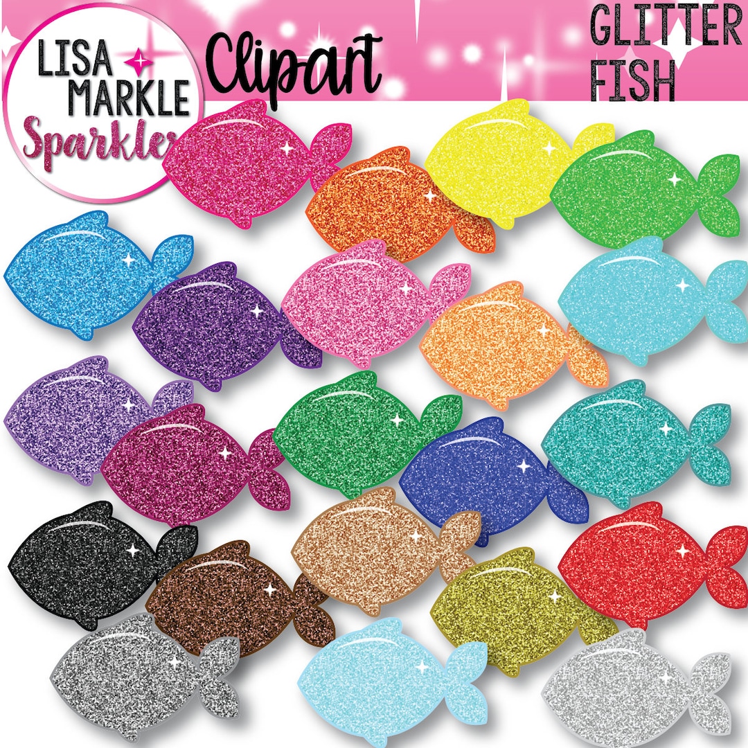 Fish Clipart, Glitter Fish Clipart, Under the Sea Clipart - Etsy