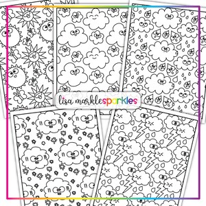 Weather Coloring Pages Sheets Printable PDF - Etsy