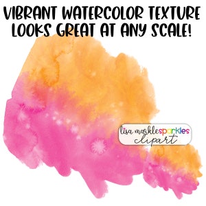 Watercolor Splotches Clipart Rainbow Watercolor Washes - Etsy