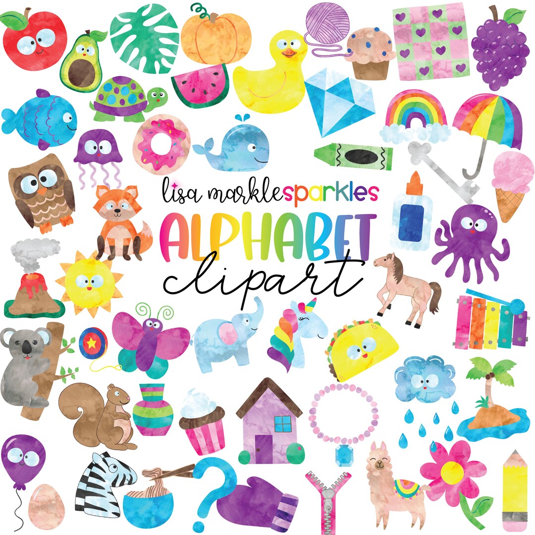 Alphabet Clipart, Digital Alphabet, Letters Clipart, Alphabet Images ...