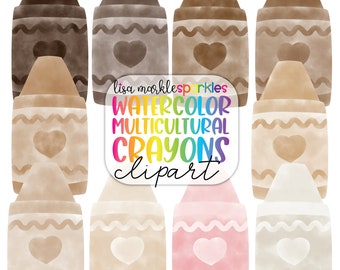 Watercolor Crayon Clipart Crayon Clipart Elementary School - Etsy