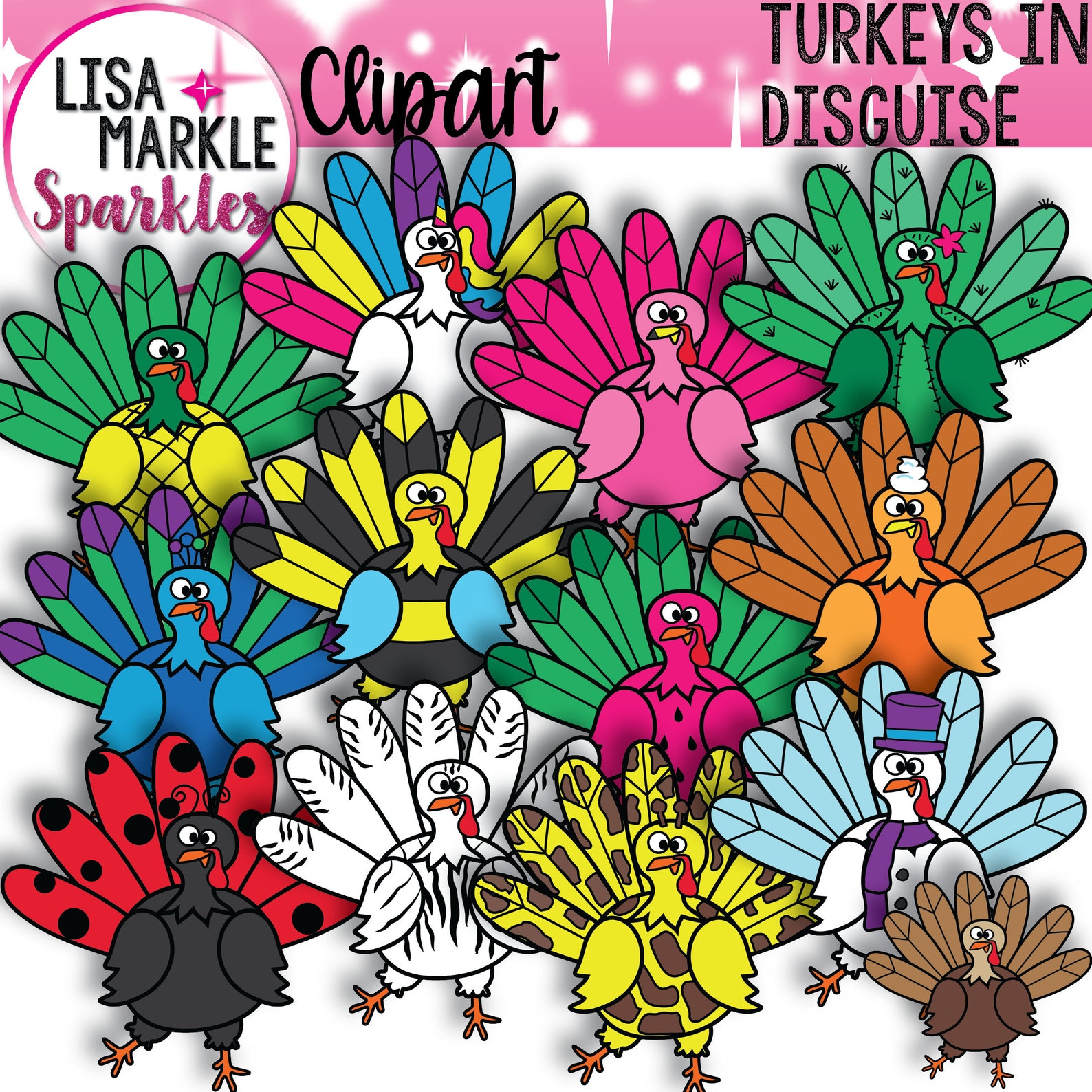 Turkey Clipart, Thanksgiving Clipart, Fall Clipart - Etsy