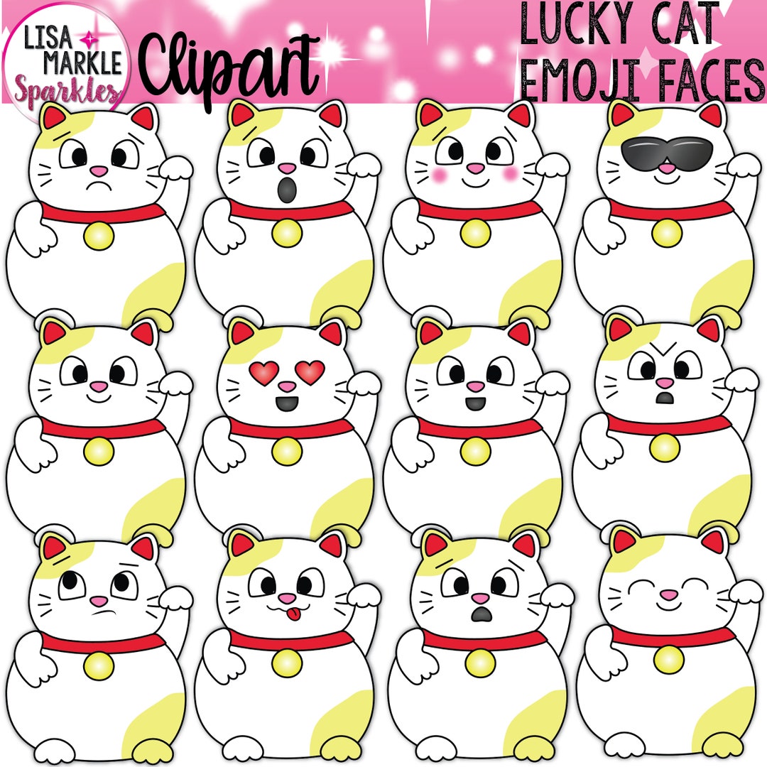 Emotions Clipart, Feelings Clipart, Chinese Lucky Cat Clipart, Cat ...
