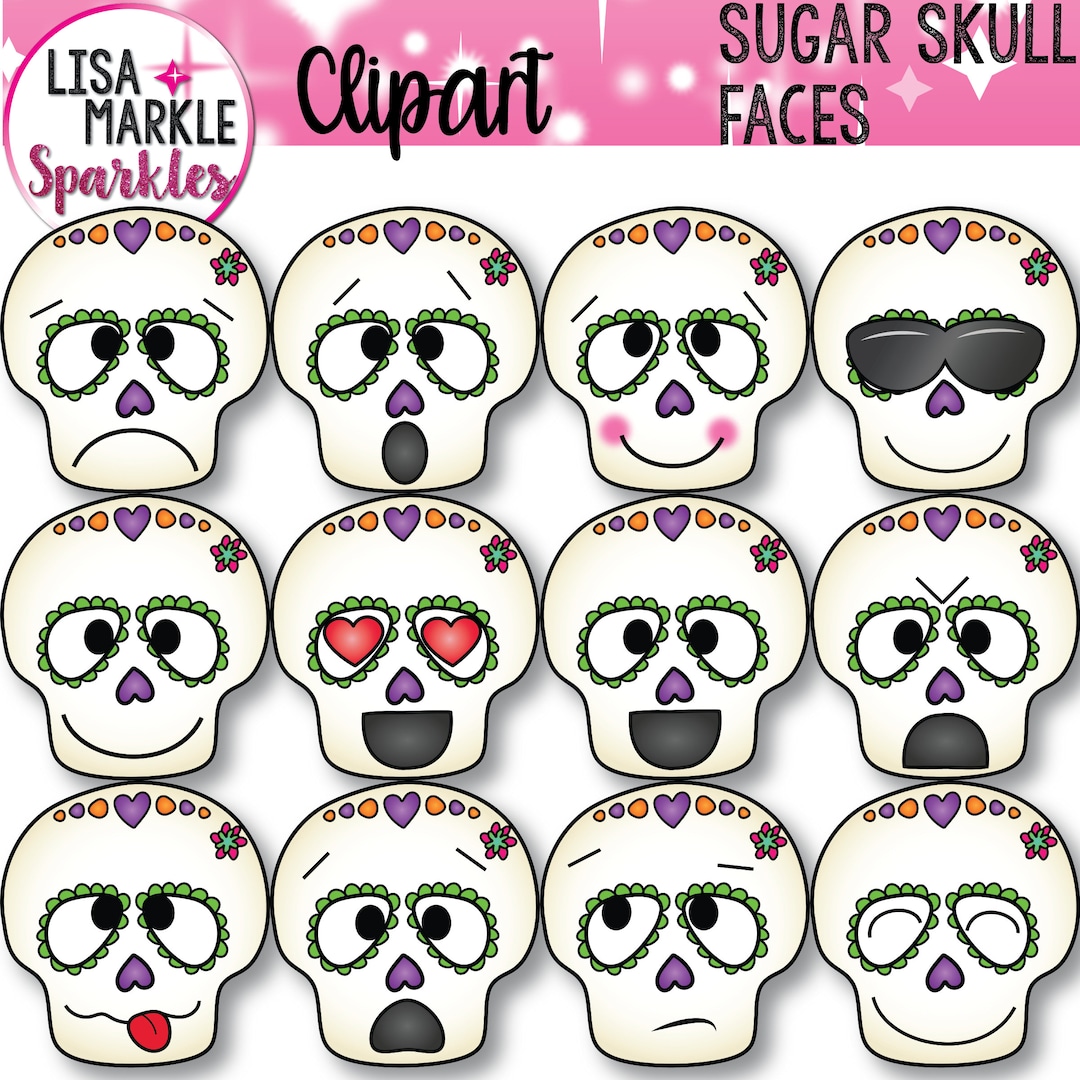 Emotions Clipart, Feelings Clipart, Sugar Skull Clipart, Skull Clipart ...
