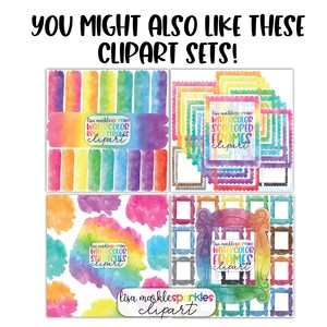 Watercolor Rainbow Curly Swirly Frame Border Clipart PNG Image Scribble ...
