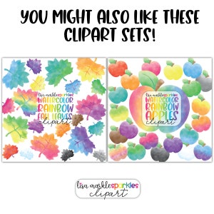 Watercolor Rainbow Pumpkin Clipart Fall Autumn Halloween - Etsy