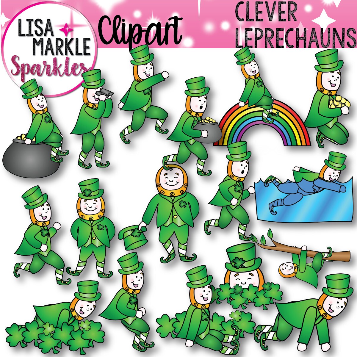 Leprechaun Clipart, Saint Patrick's Day Clipart - Etsy