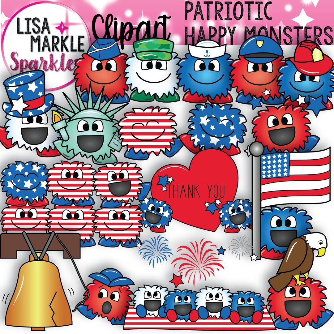 Patriotic Clipart, Fourth of July Clipart, July 4th Clipart ...