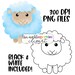 Watercolor Sheep Lamb Clipart, Spring Easter Farm Animal Baby Shower ...
