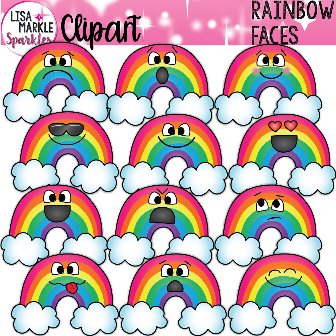 Emotions Clipart, Feelings Clipart, Rainbow Clipart, Rainbow Clipart ...